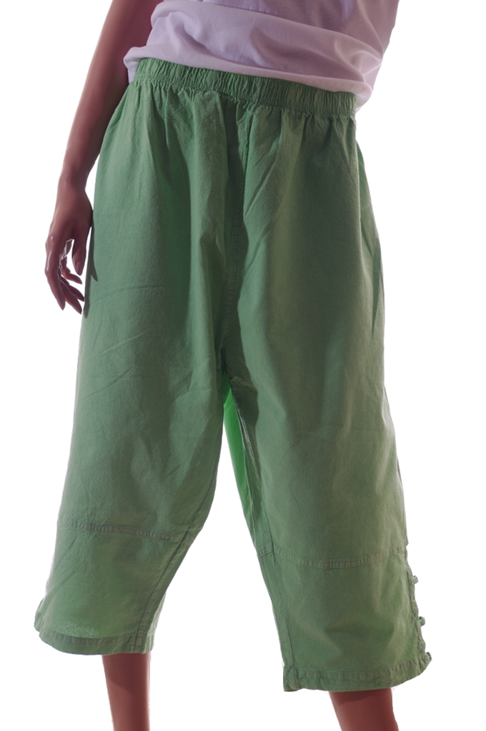 Womens Lime Green Jasmine K Crop Capri Elastic Waist Pants Plus Size 3X ...